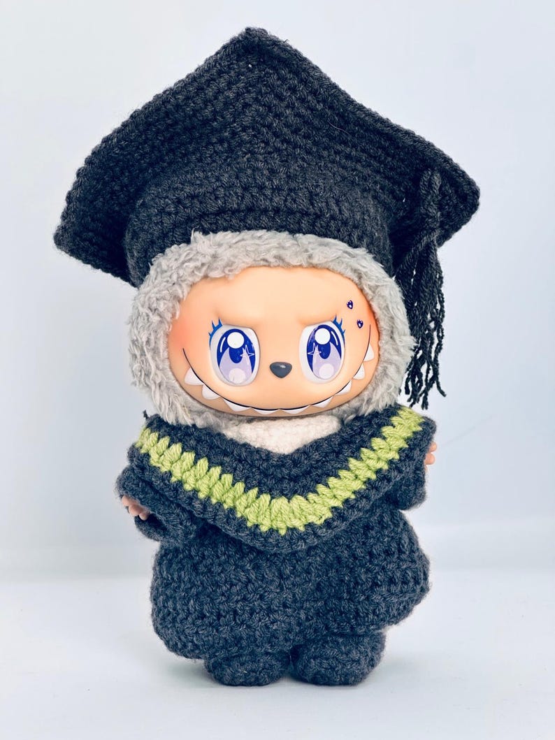 Graduation Gown Crochet Pattern for Labubu Dolls - DIY Grad Gift- Easy ...