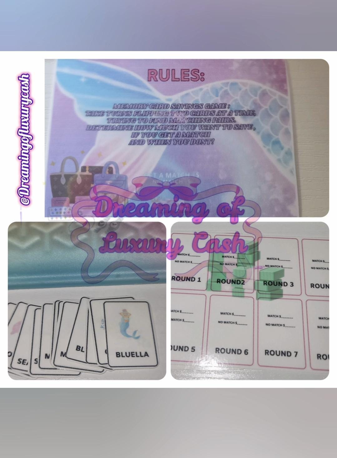 Memory Card Saving Challenge Game Mermaid Under the Sea Theme A6 ...