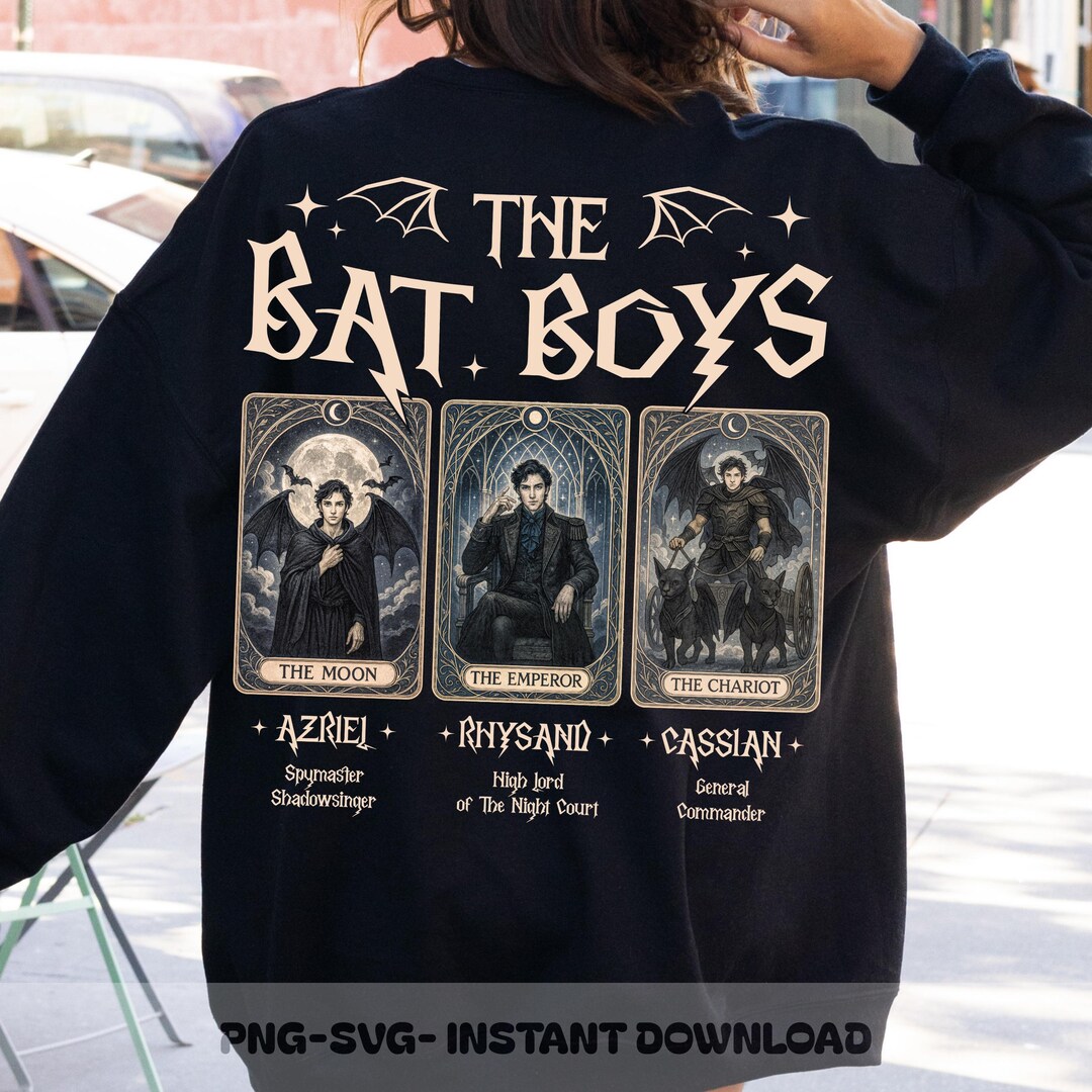 Fantasy Bat Boys Wings Tarot Card PNG, Illyrian Shirt, ACOTAR Aesthetic ...
