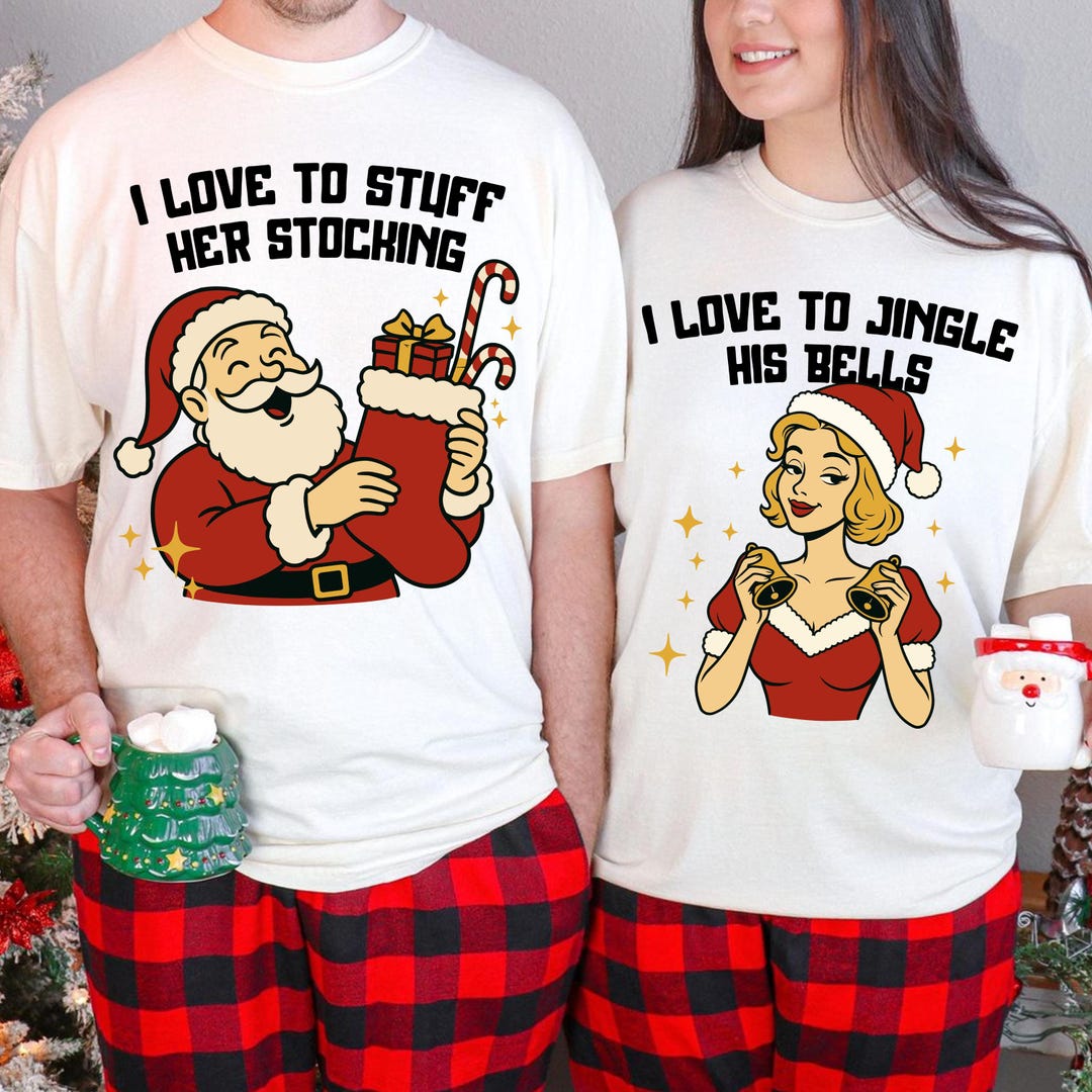 Christmas Couple Matching PNG SVG, Funny Holiday Outfit PNG, Cute ...