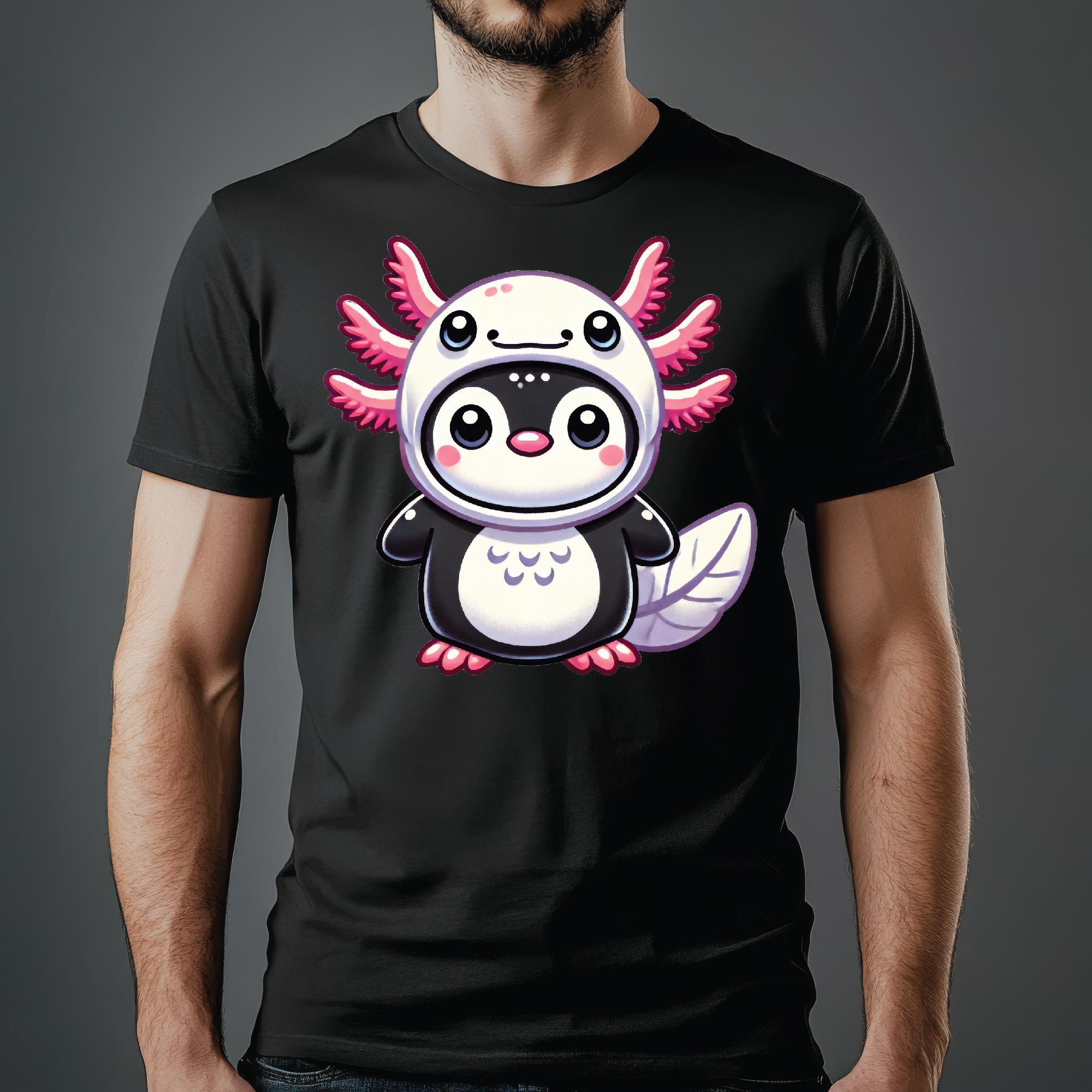 Kawaii Penguin Axolotl Costume PNG, Funny Animal T-shirt Design - Etsy