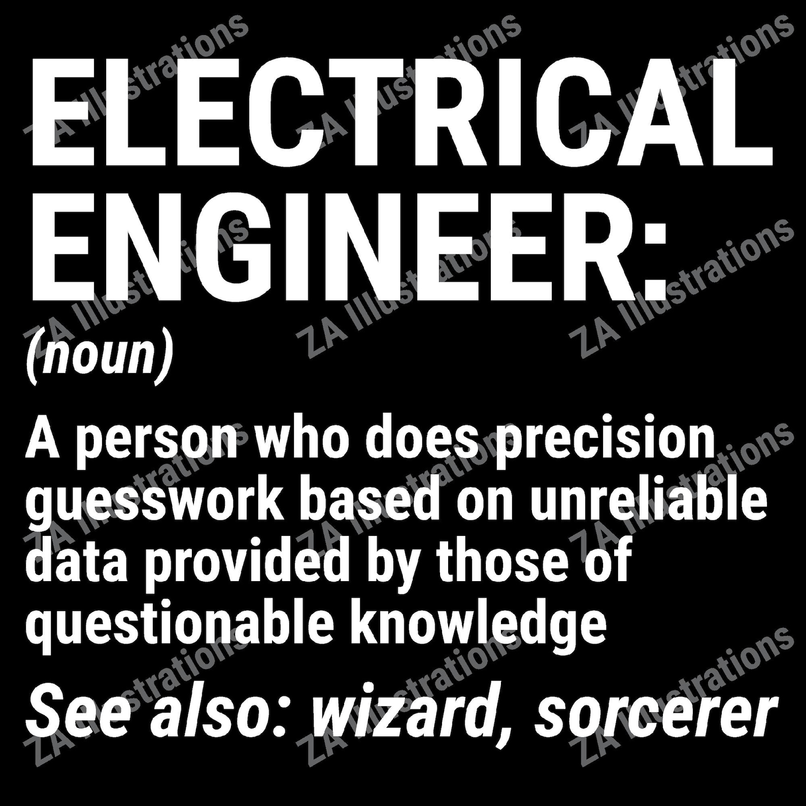 Electrical Engineer Definition Funny Engineering PNG, Engineer T-shirt ...