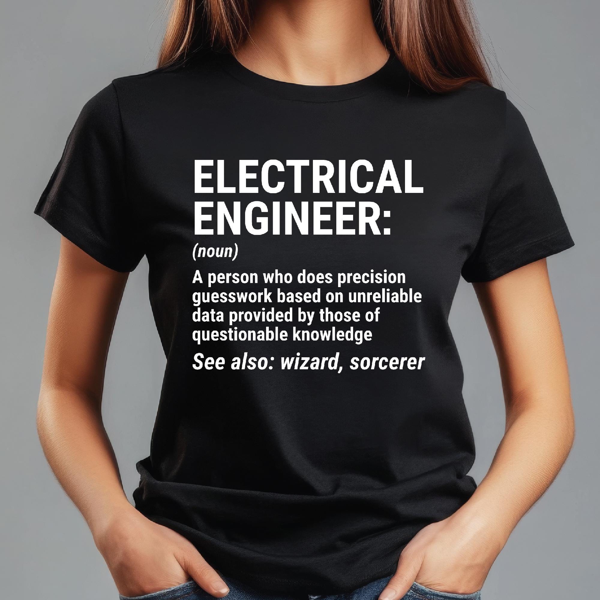 Electrical Engineer Definition Funny Engineering PNG, Engineer T-shirt ...