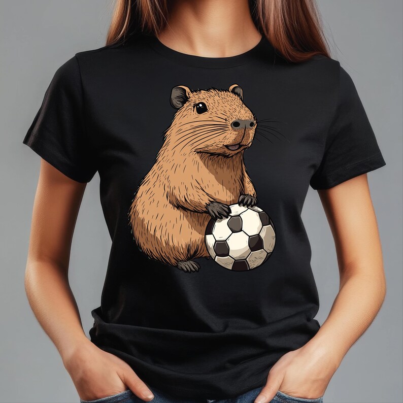 Funny Capybara Soccer PNG, Cute Capybara Sports T-shirt Design - Etsy
