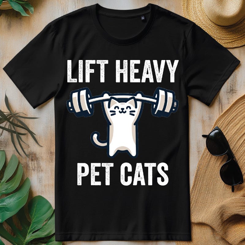 Gym Art Funny Cat - Etsy