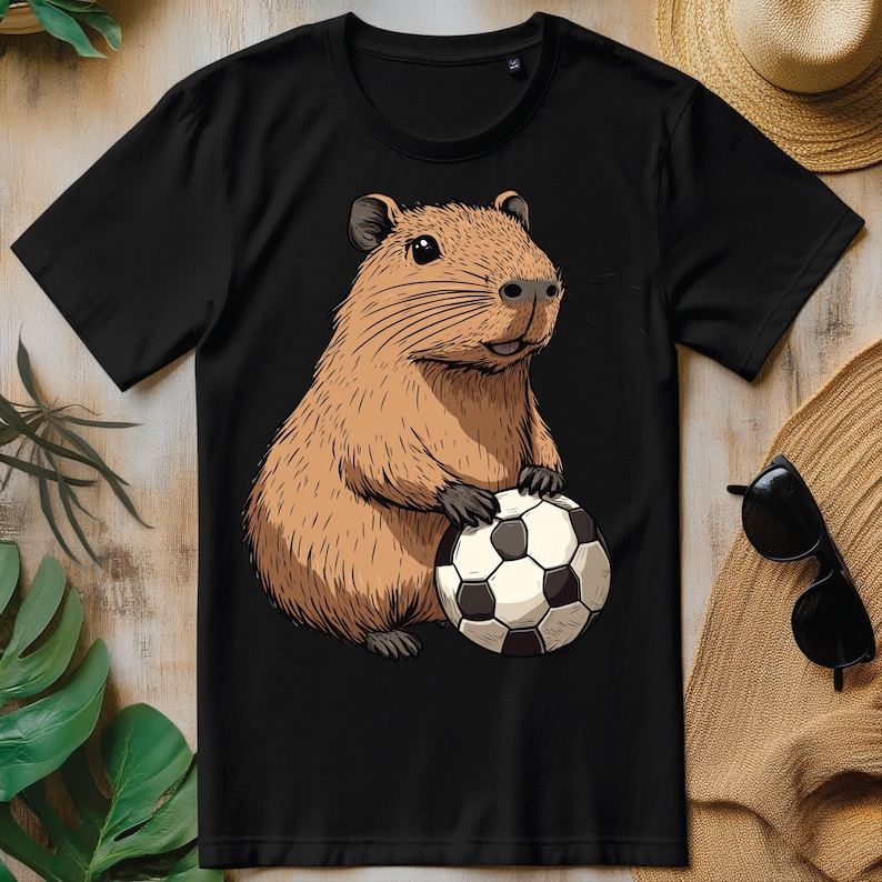 Funny Capybara Soccer PNG, Cute Capybara Sports T-shirt Design - Etsy