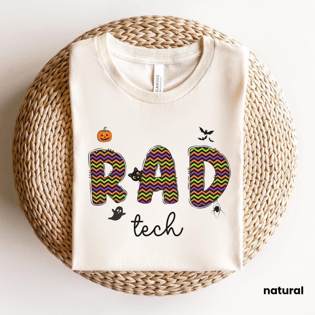 Haunted RAD Tech T-shirt, Spooky X-ray Tech Tee, Radiology Halloween ...