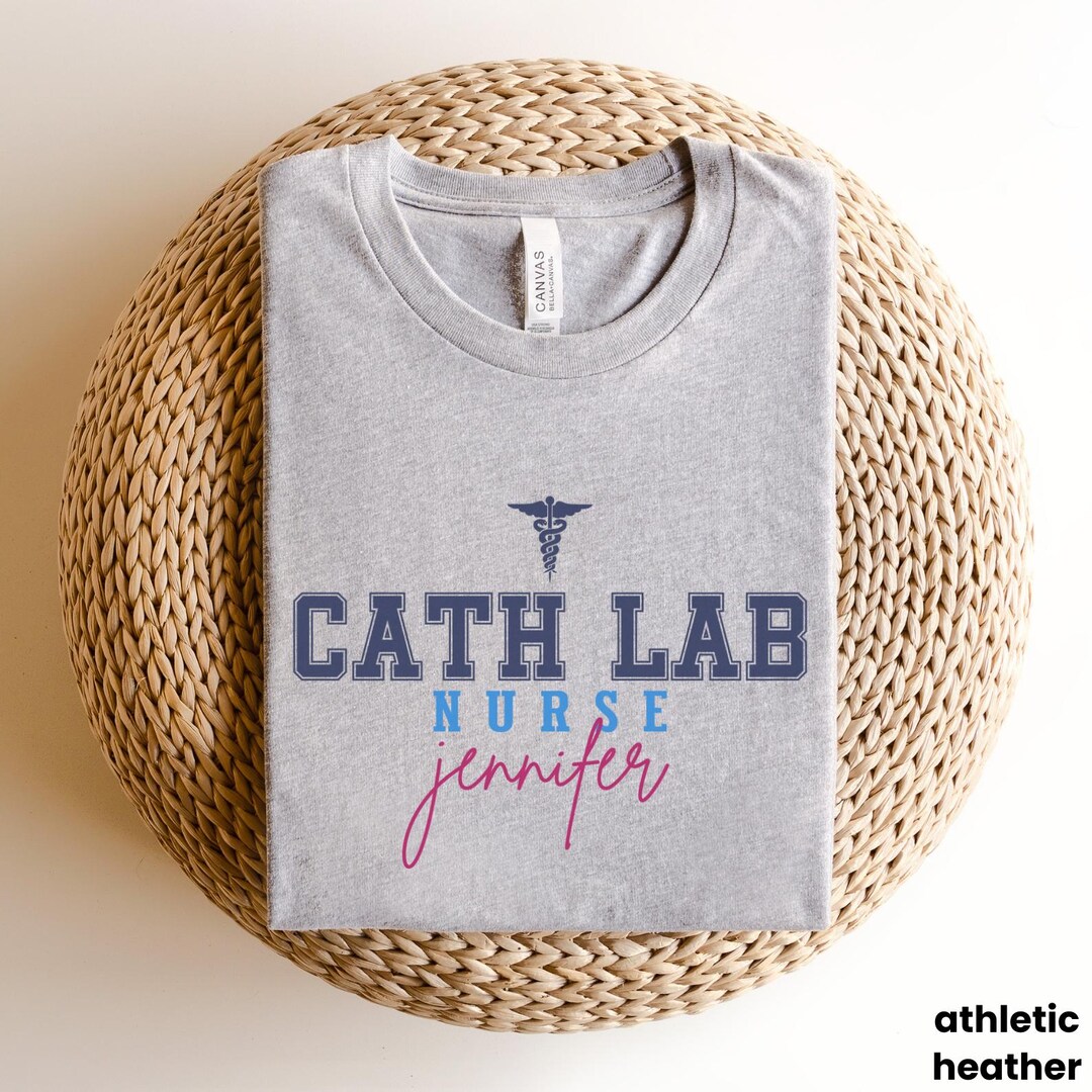 Personalized Cath Lab Nurse T-shirt, Custom Name Cath Lab Nurse Tee ...