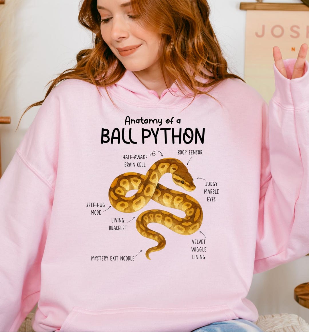 Anatomy of Ball Python Hoodie, Ball Python Gift, Pet Lovers Shirt ...