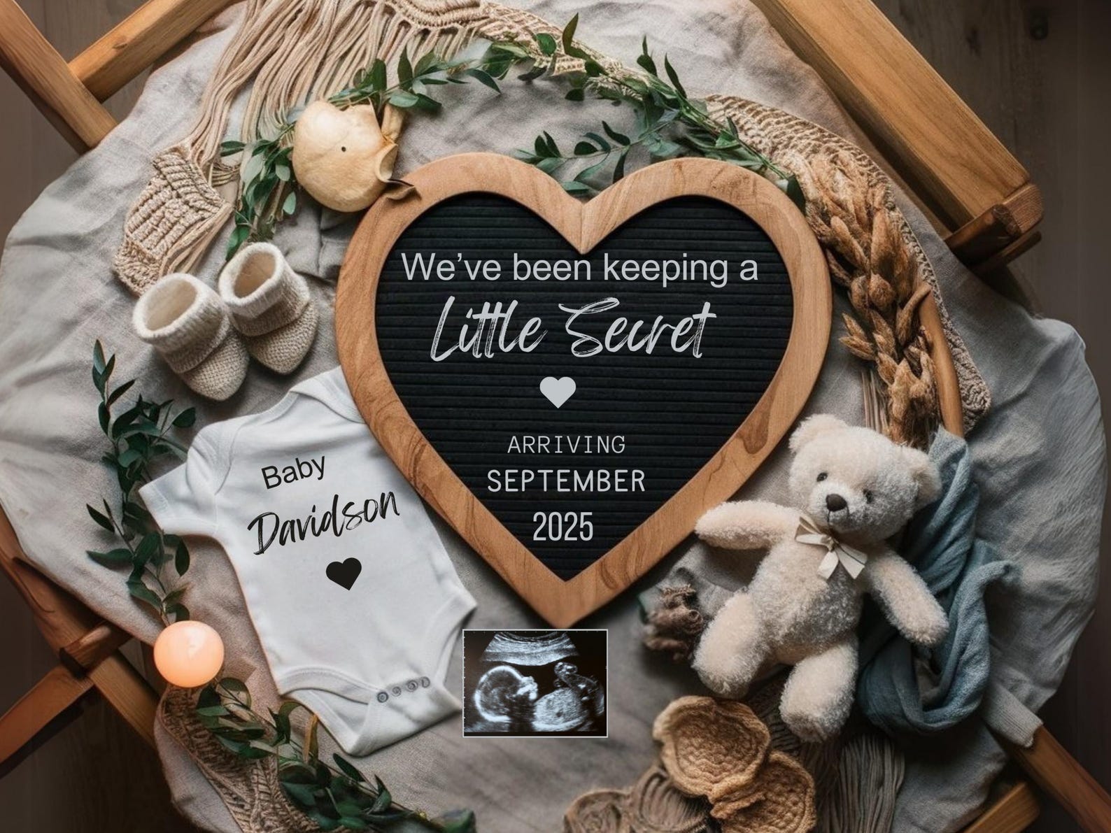 Digital Pregnancy Announcement Letter Board Pregnancy Announcement Baby ...