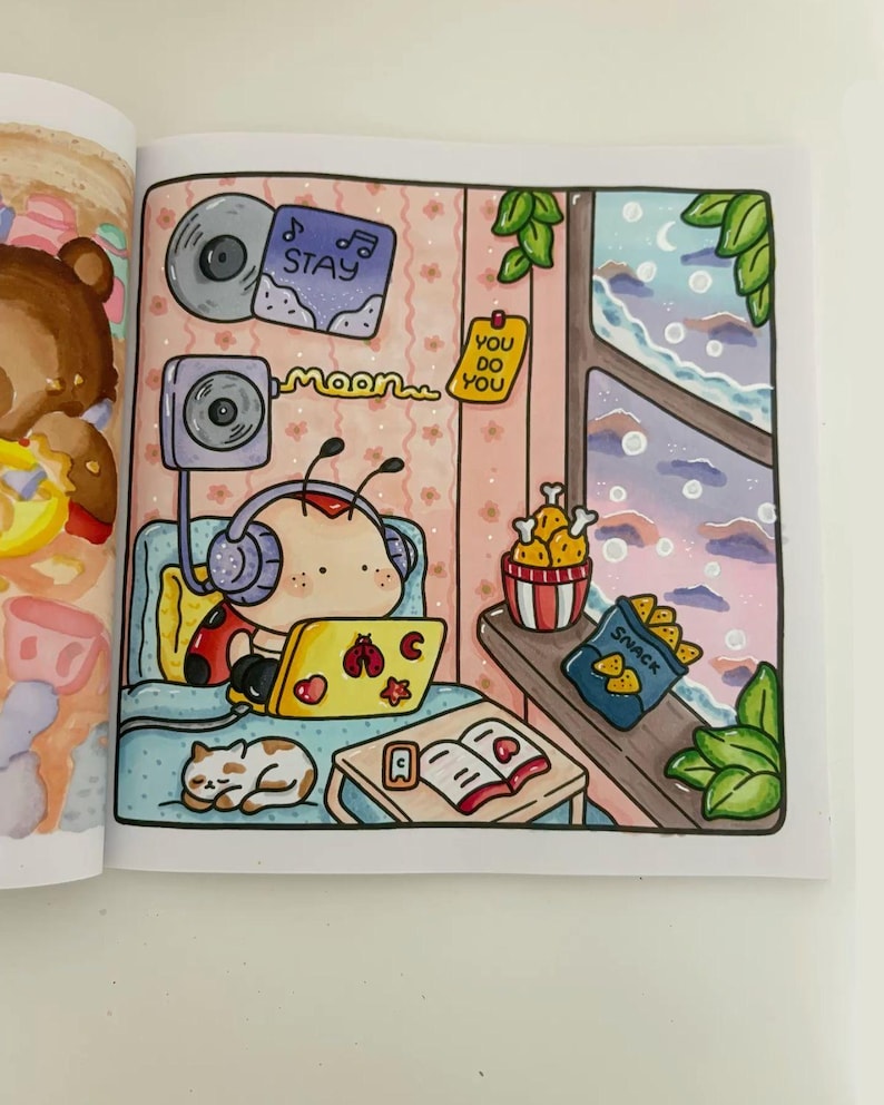 Coco Wyo Cozy Friends Cute Coloring Book 40 Pages Digital Download - Etsy