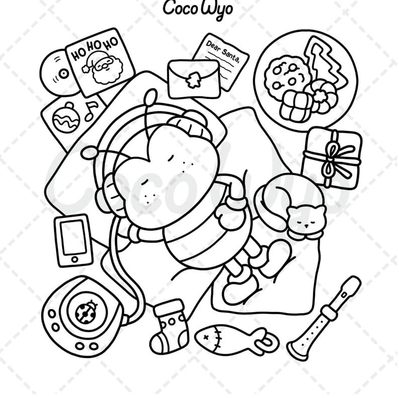 Coco Wyo Comfy Days Digital Cute Coloring Book 40 Pages Instant ...