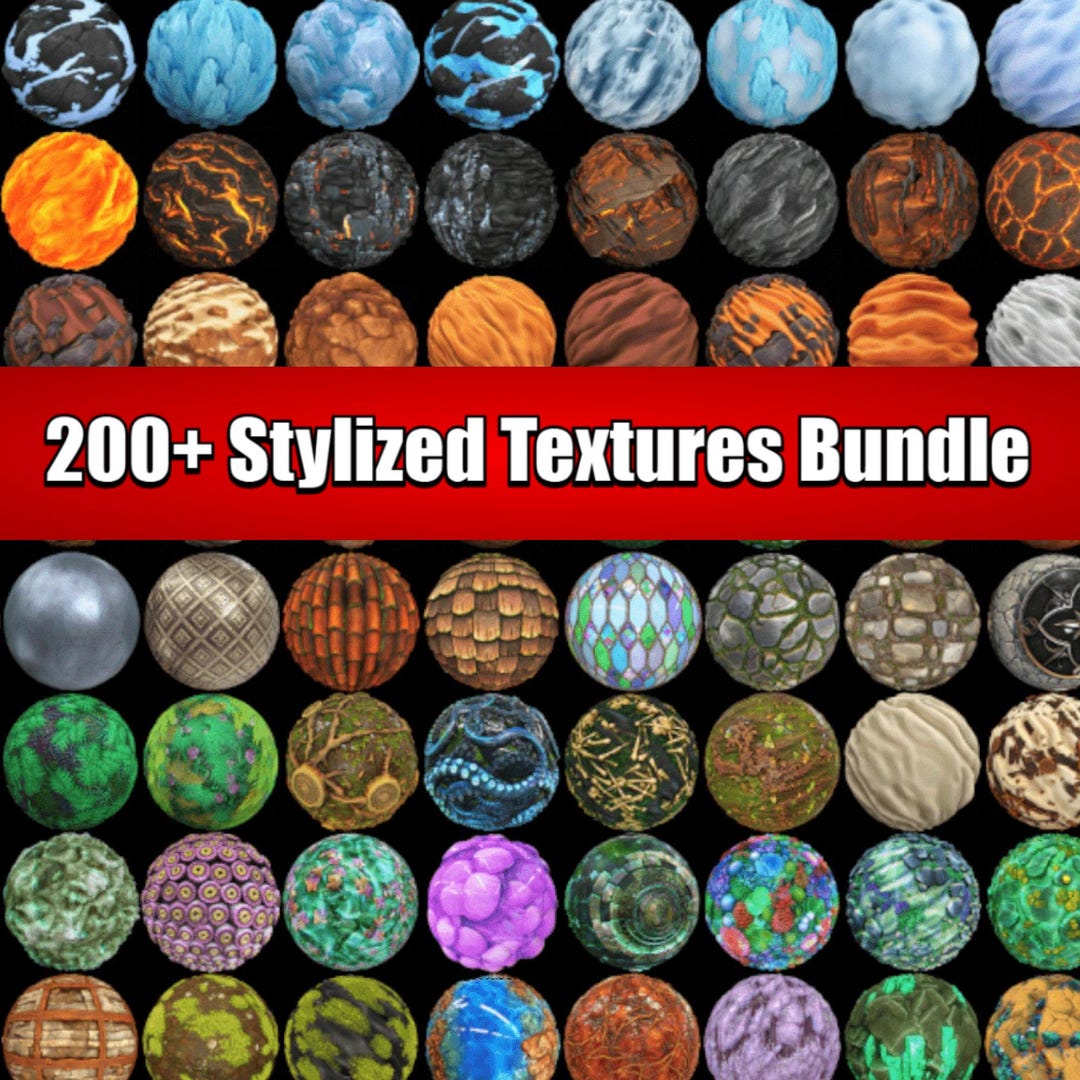 200+ Stylized Textures Bundle – RPG Environment | High-quality 3D Game ...