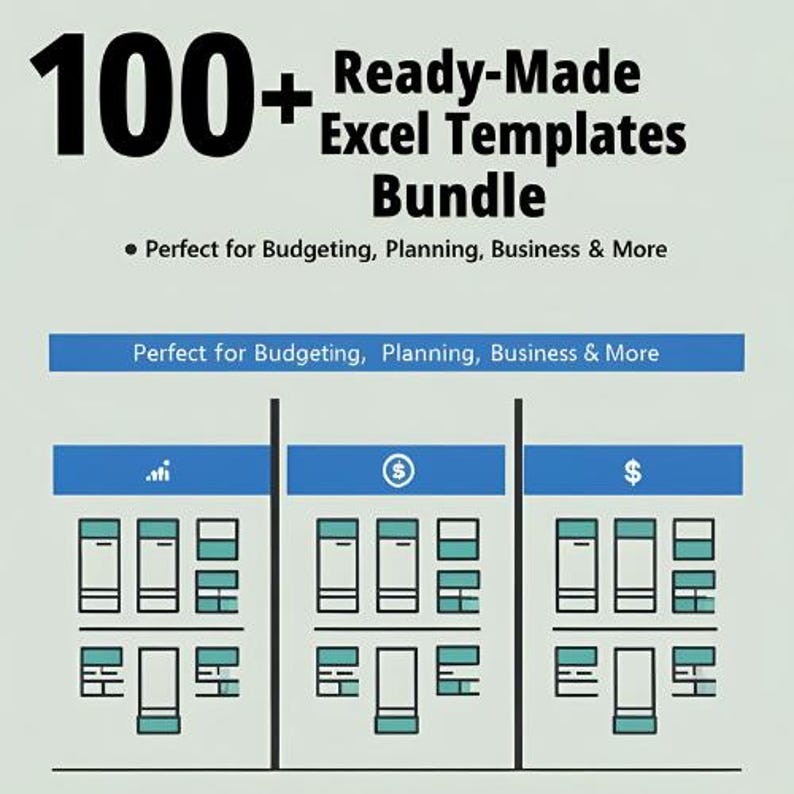 100+ Excel Templates Bundle | Editable Excel Mega Pack Business ...