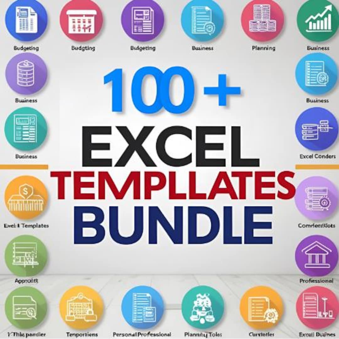 100+ Excel Templates Bundle | Editable Excel Mega Pack Business ...
