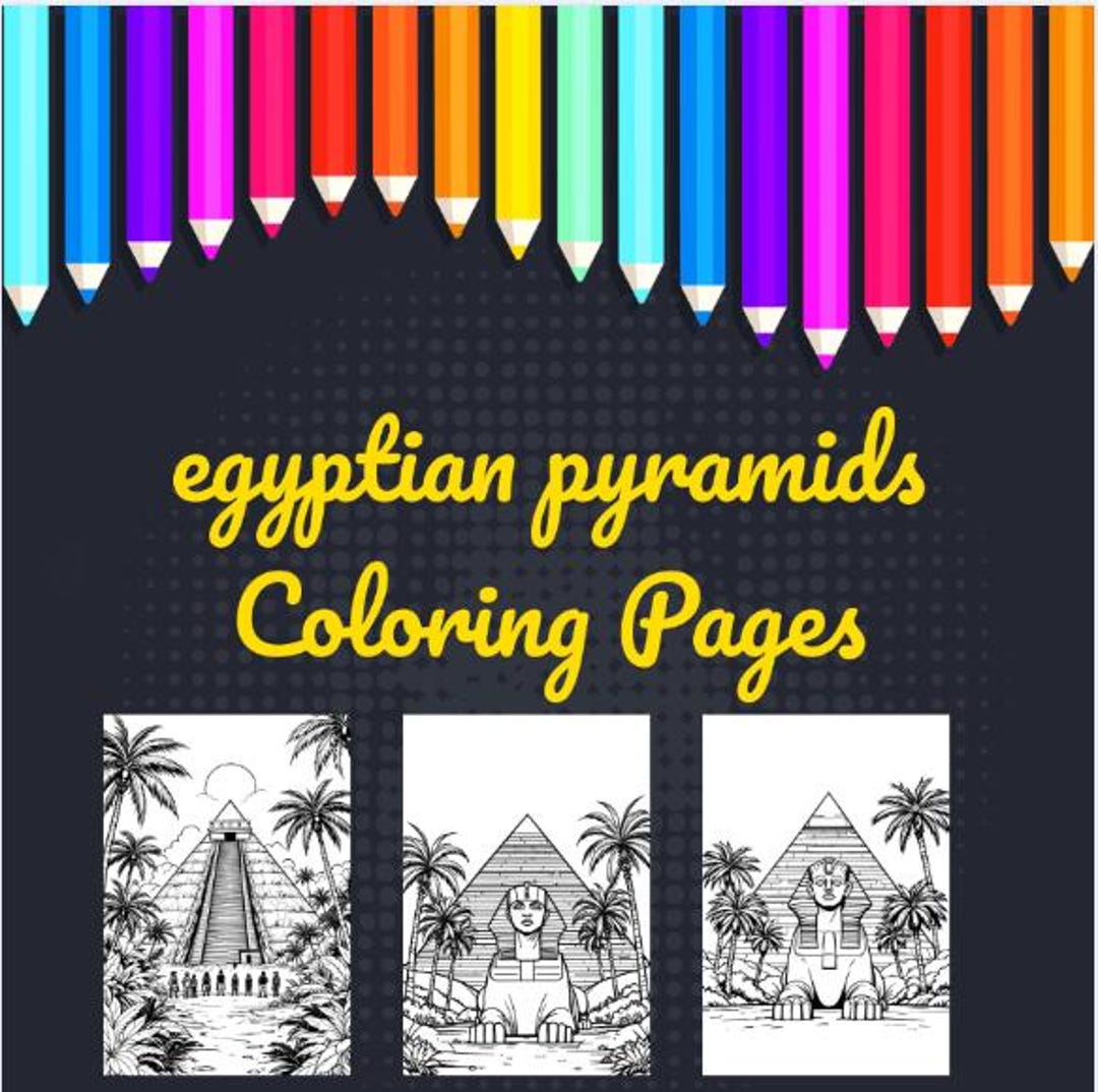 Egyptian Pyramids Coloring Book: Ancient Egypt Adventure (PDF) - Etsy