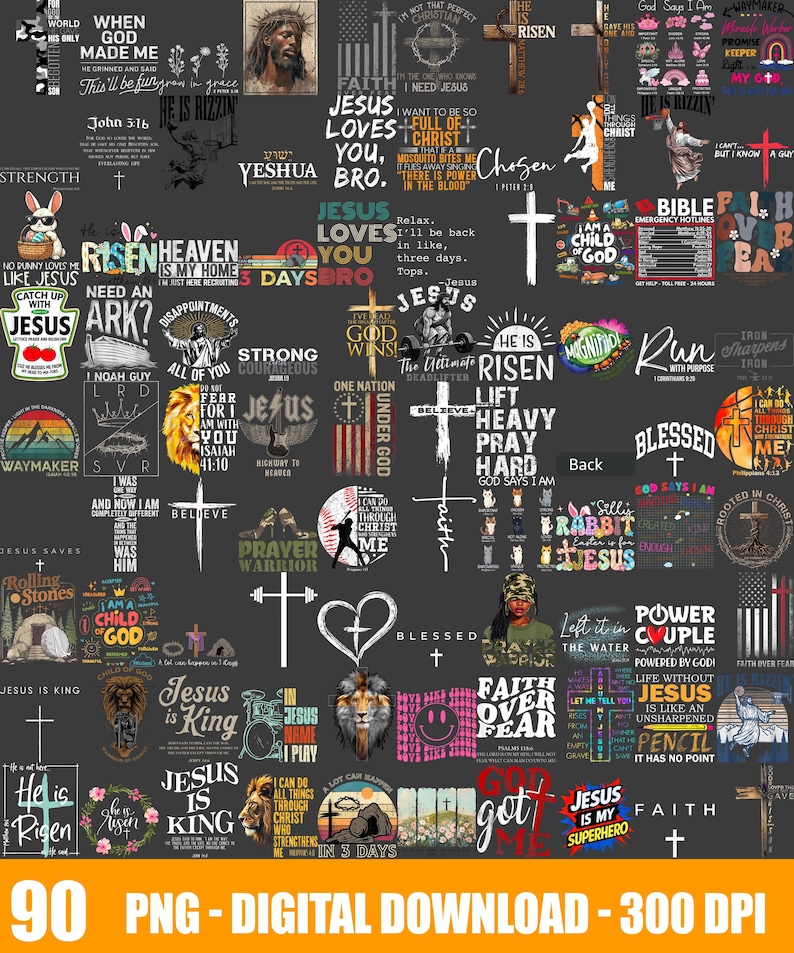 Christian Png Bundle, Bible Verse Png, God Jesus Png, Psalm Png, Love ...