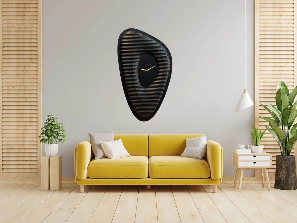 3D Parametric Wooden Wall Clock: Large Modern Art Decor - Etsy