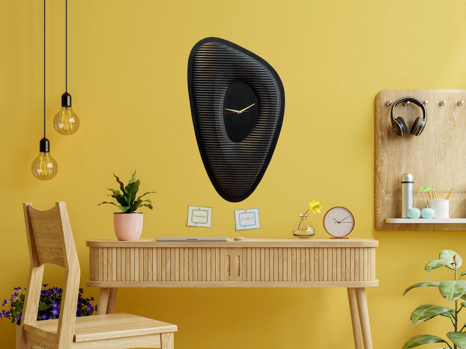 3D Parametric Wooden Wall Clock: Large Modern Art Decor - Etsy