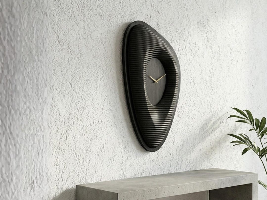 3D Parametric Wooden Wall Clock: Large Modern Art Decor - Etsy