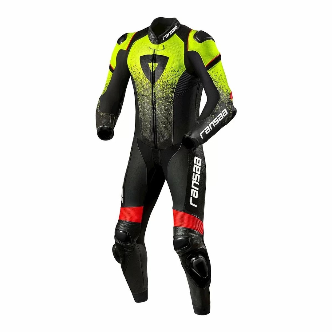 Men’s Leather Racing Suit | Quantum Pro 1 Piece Motorcycle Race Suit ...