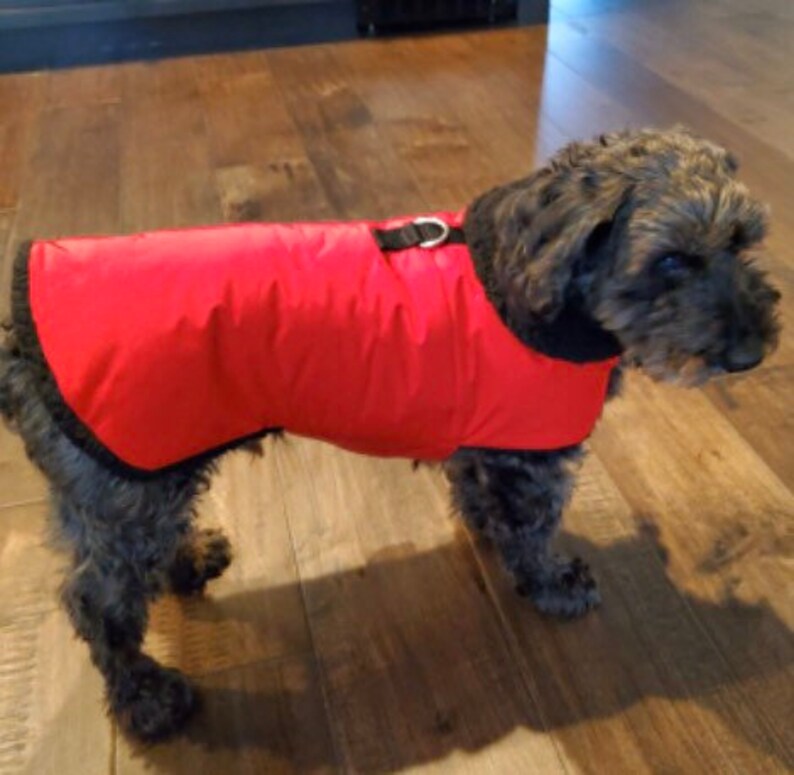 Red Waterproof, Insulated, Breathable Sherpa Lined Dog Winter Jacket ...