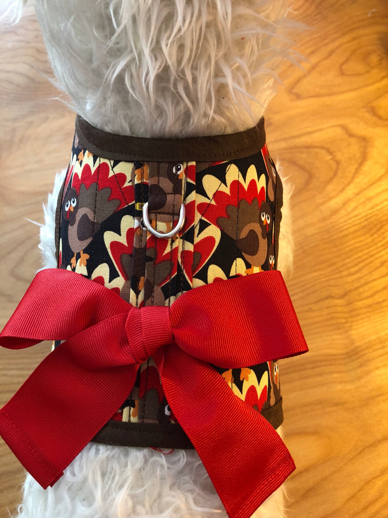 Happy Turkey Small Dog Harness, Thanksgiving, Made in USA, Dog ...