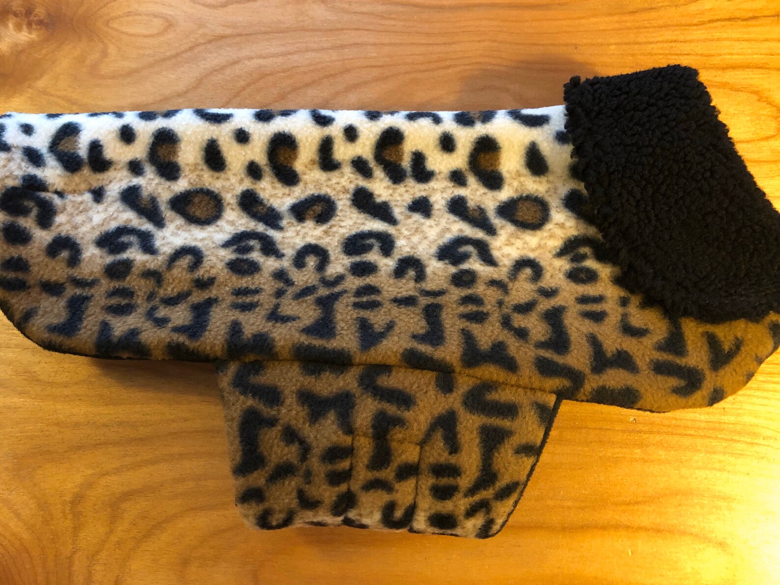 Leopard Pattern Fleece Dog Coat Dog Jacket Fleece Lined Dog | Etsy