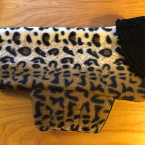 Large Dog, Leopard Pattern Fleece Dog Coat, Dog Jacket, Fleece Lined ...