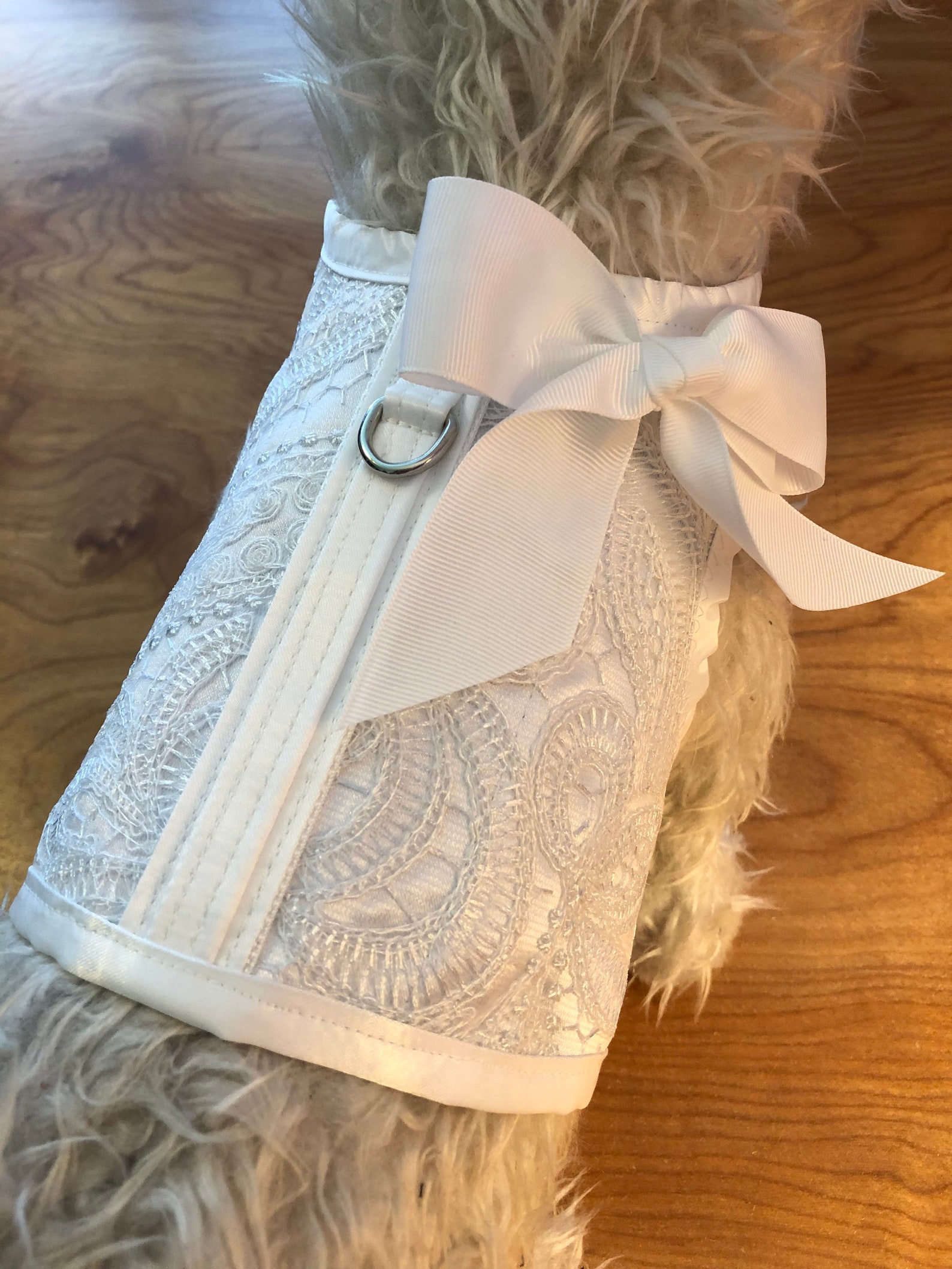 White Lace Wedding Harness Luxe White Lace Small Dog Wedding - Etsy