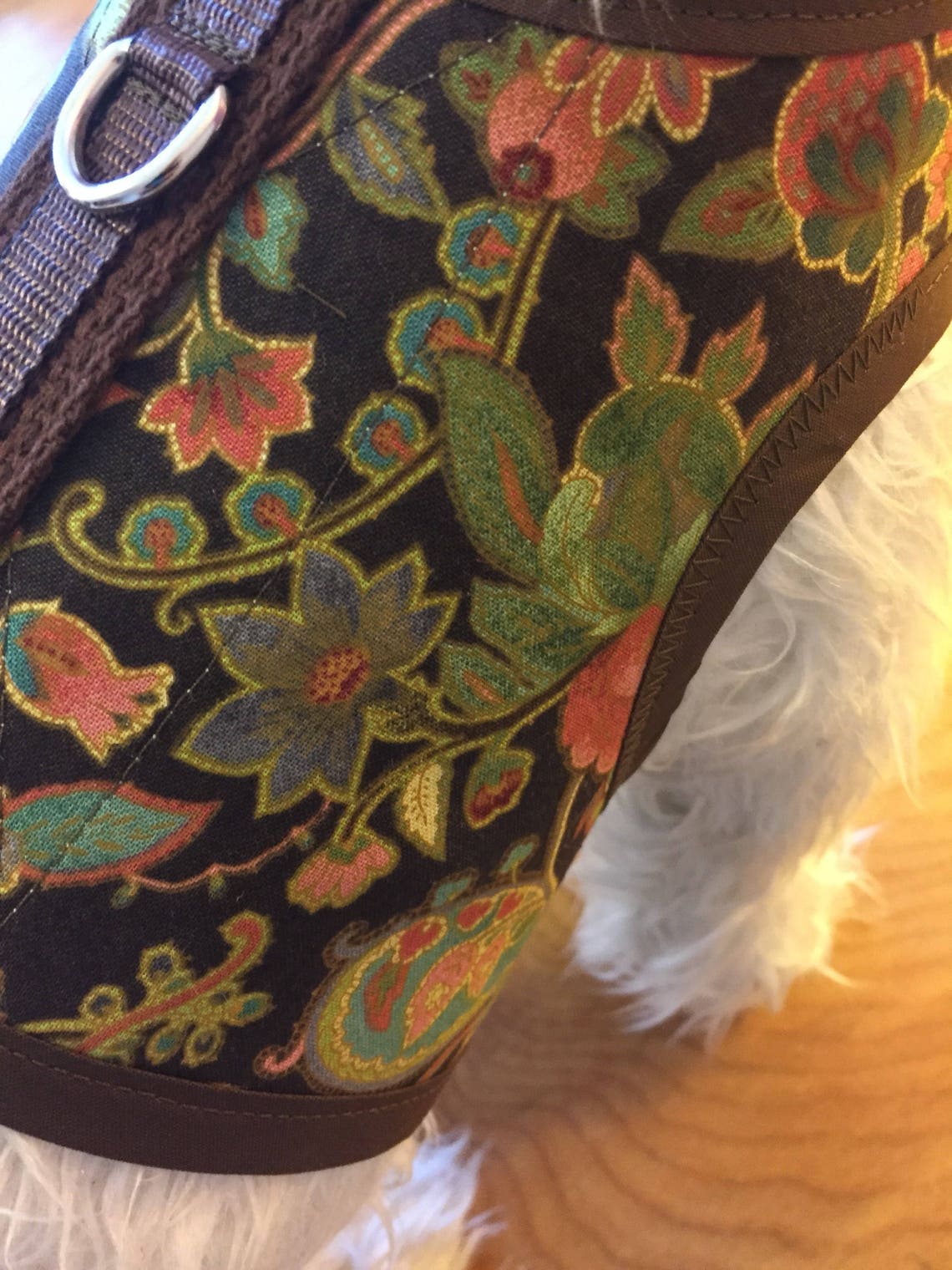 Fall Paisley II Small Dog Harness Made in USA, Dog Harnesses, Pet ...