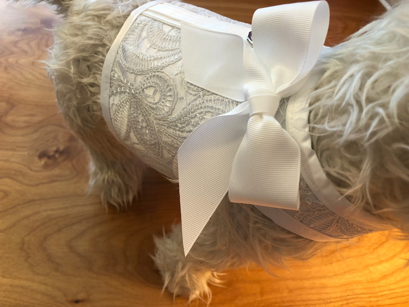 White Lace Wedding Harness Luxe White Lace Small Dog Wedding | Etsy