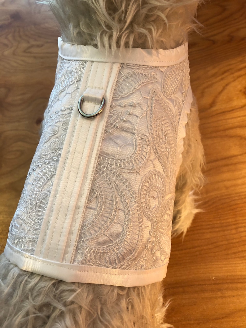 White Lace Wedding Harness Luxe White Lace Small Dog Wedding - Etsy