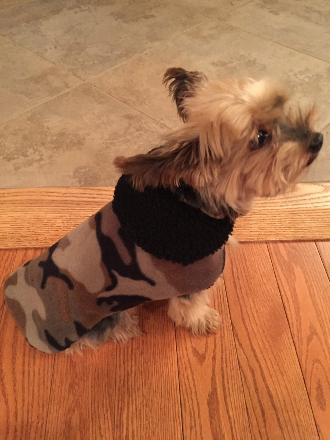 Camo Fleece Sherpa Lined Dog Jacket, Dog Jackets, Dog Coat, Pet ...