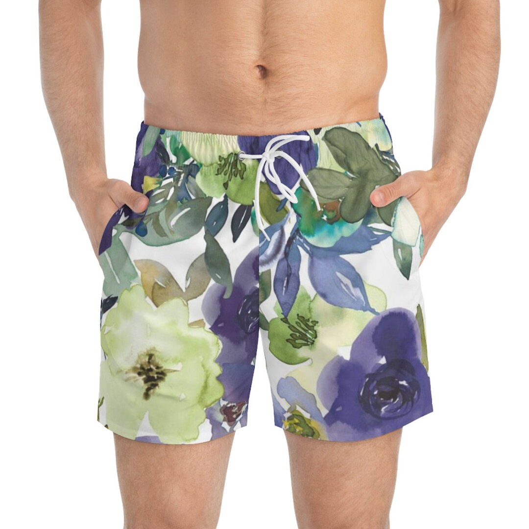 Men's Swim Suit Water Color Swim Trunks - Etsy