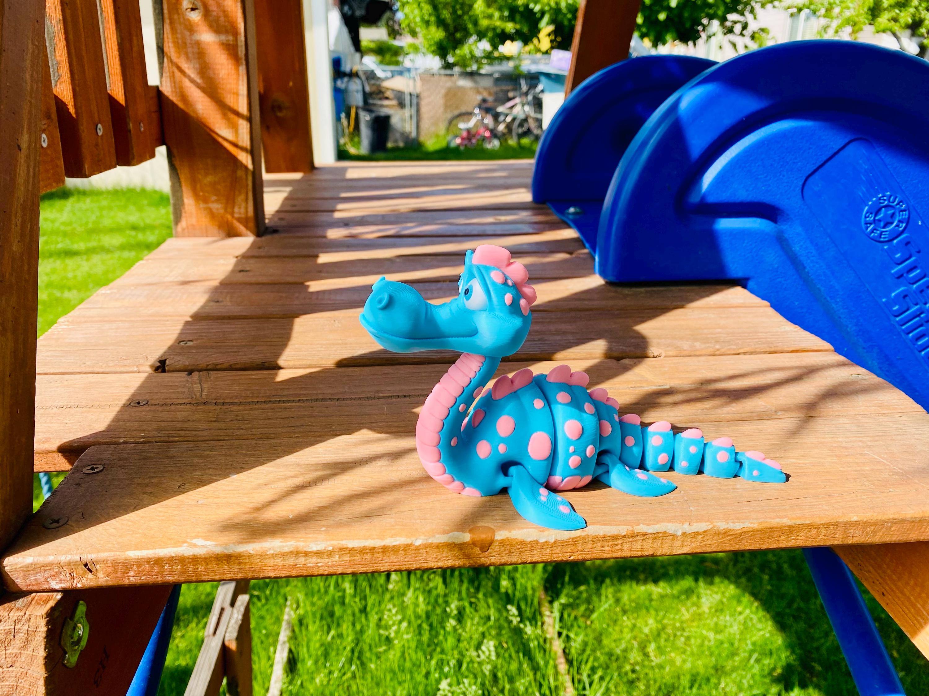 Articulated 3D Printed Loch Ness Monster Nessie| 3D Printed Fidget Toy ...