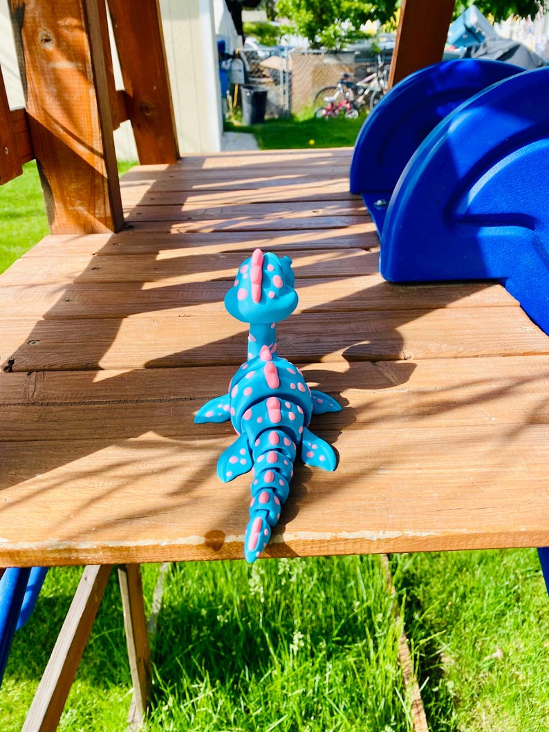 Articulated 3D Printed Loch Ness Monster Nessie| 3D Printed Fidget Toy ...