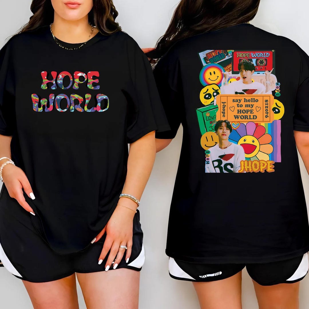 Hope World Tshirt, Hope on the Stage Tour Shirt, Jhope Shirt, Bangtan ...