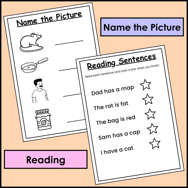 Short A Word Family Worksheets | CVC Words Phonics Activities for ...