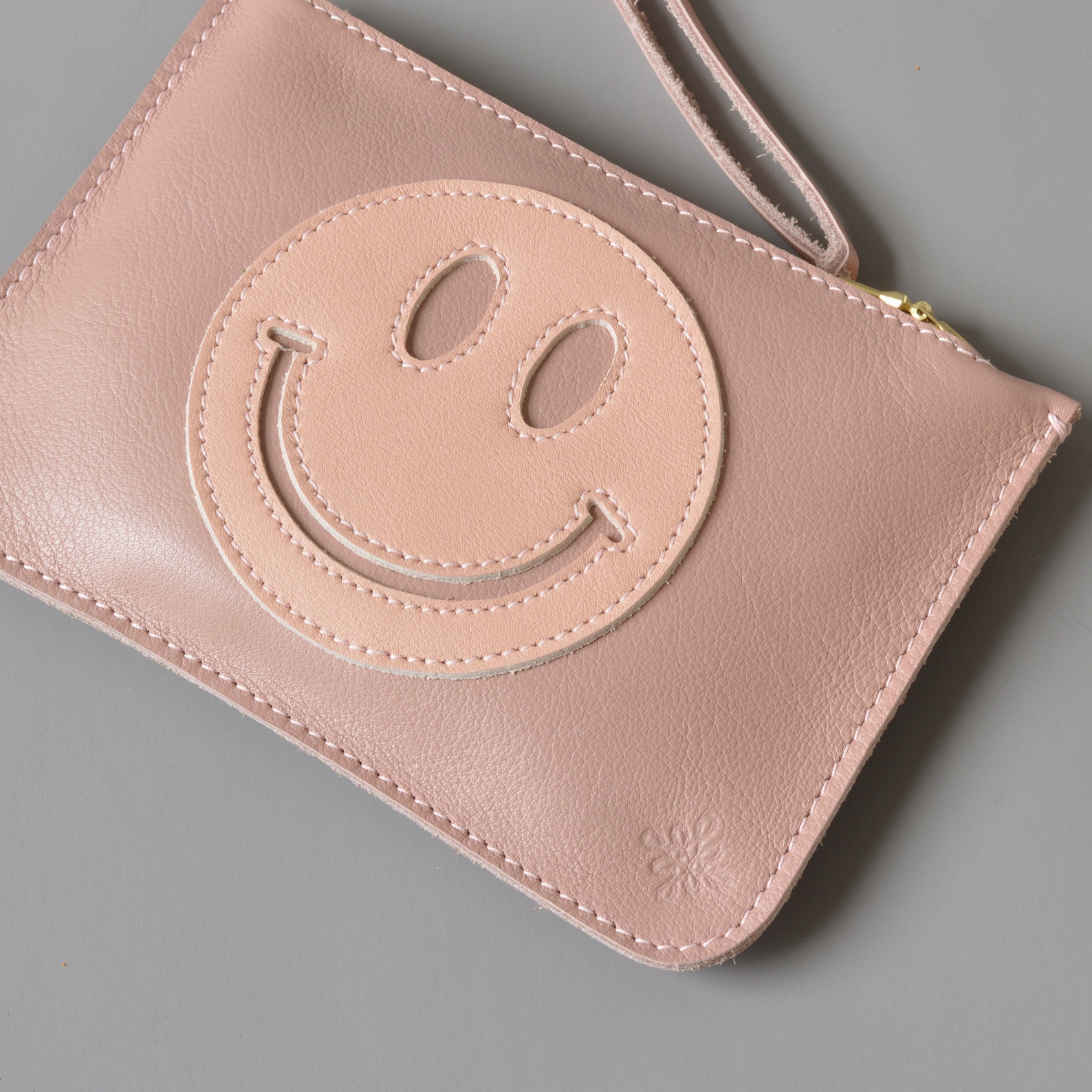 Smiley Face Leather Zip Coin Purse Card Wallet | Etsy