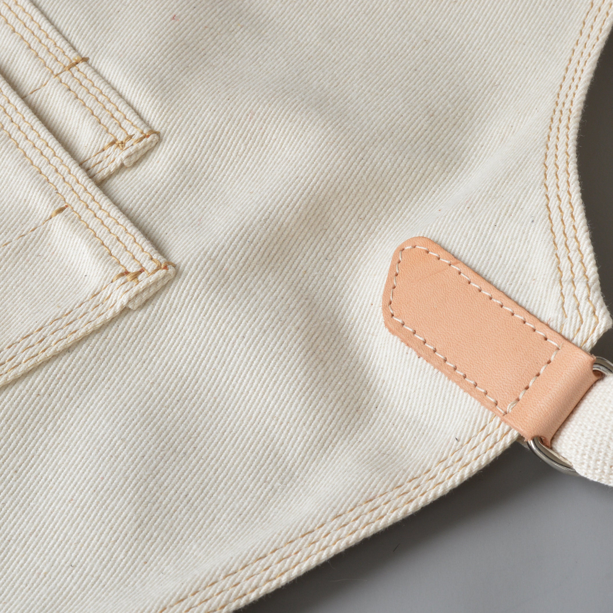 Workwear Apron Natural Loomstate Denim & Leather. - Etsy