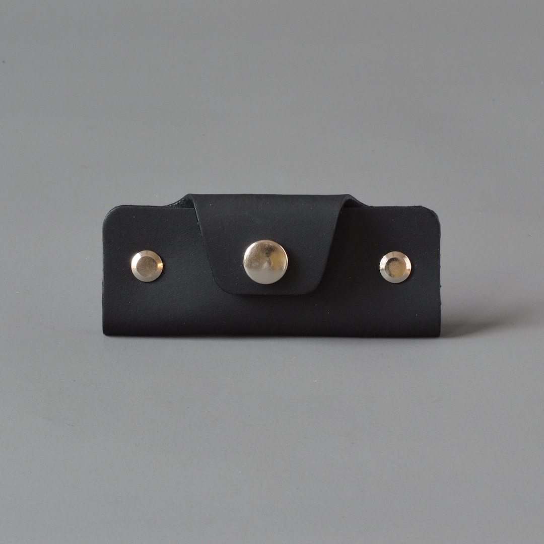 Black Leather Key Holder Wallet. - Etsy