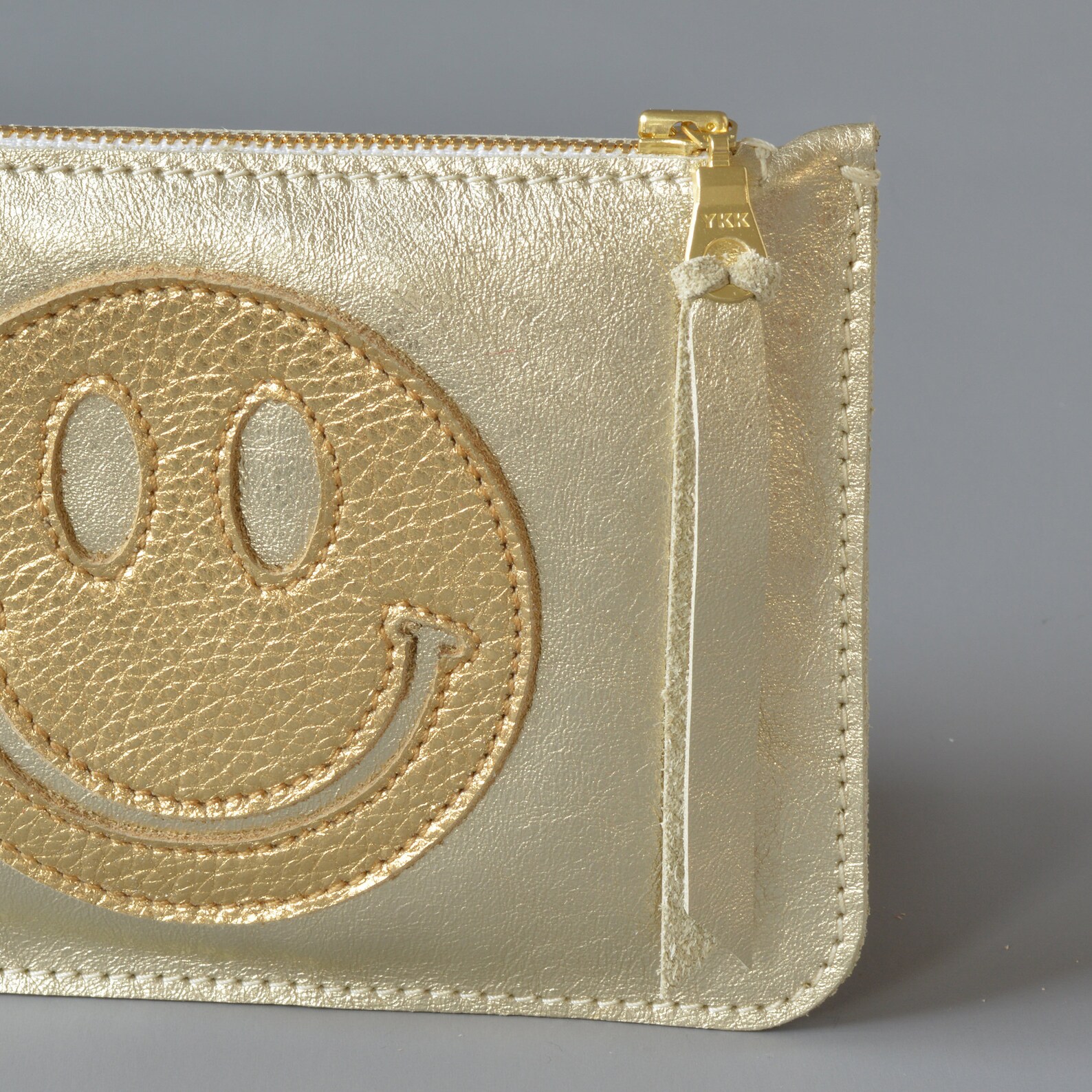 Smiley Face Leather Zip Coin Purse Card Wallet | Etsy