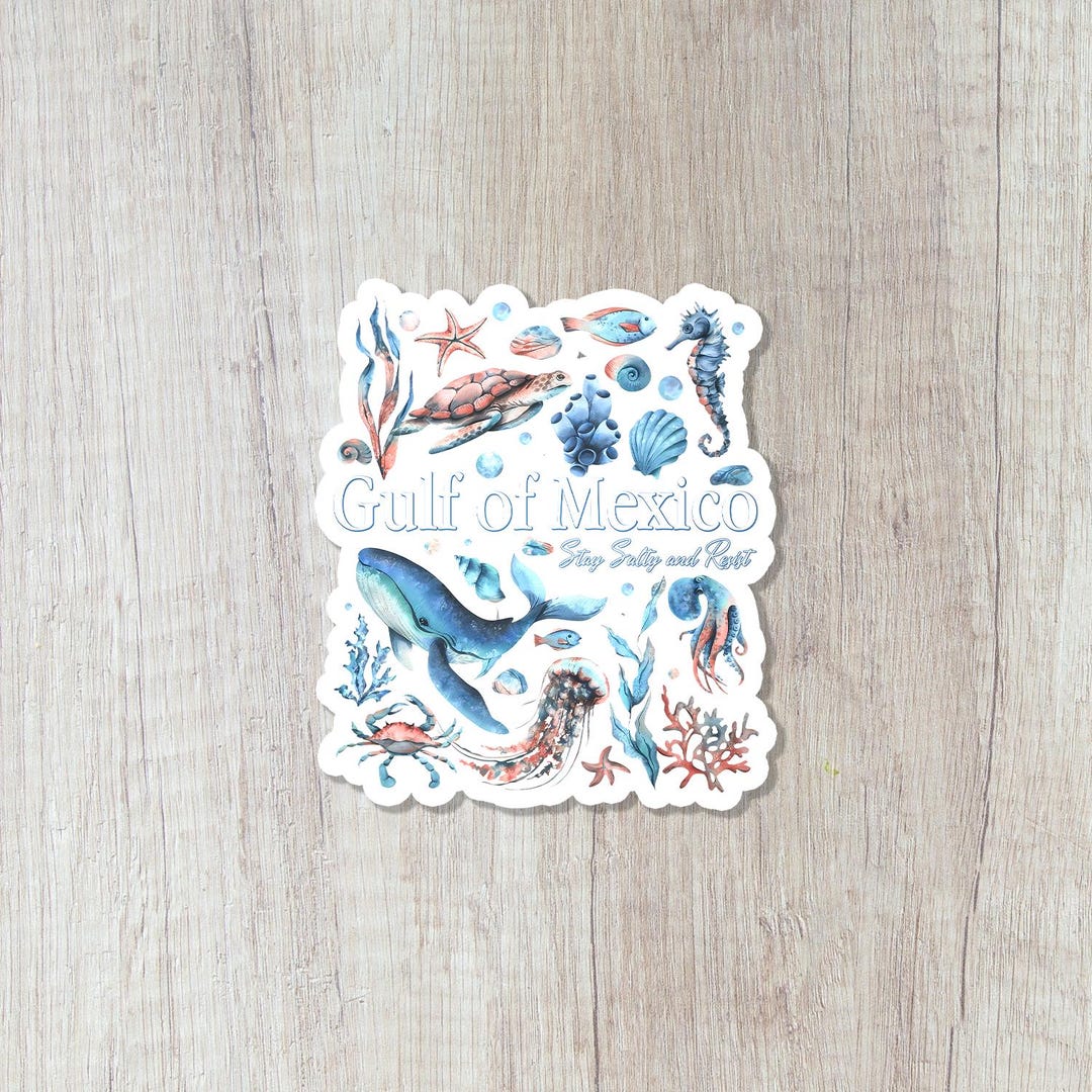 Gulf of Mexico Sticker, Mexico Beach 1550 Sticker, Political Decal for ...