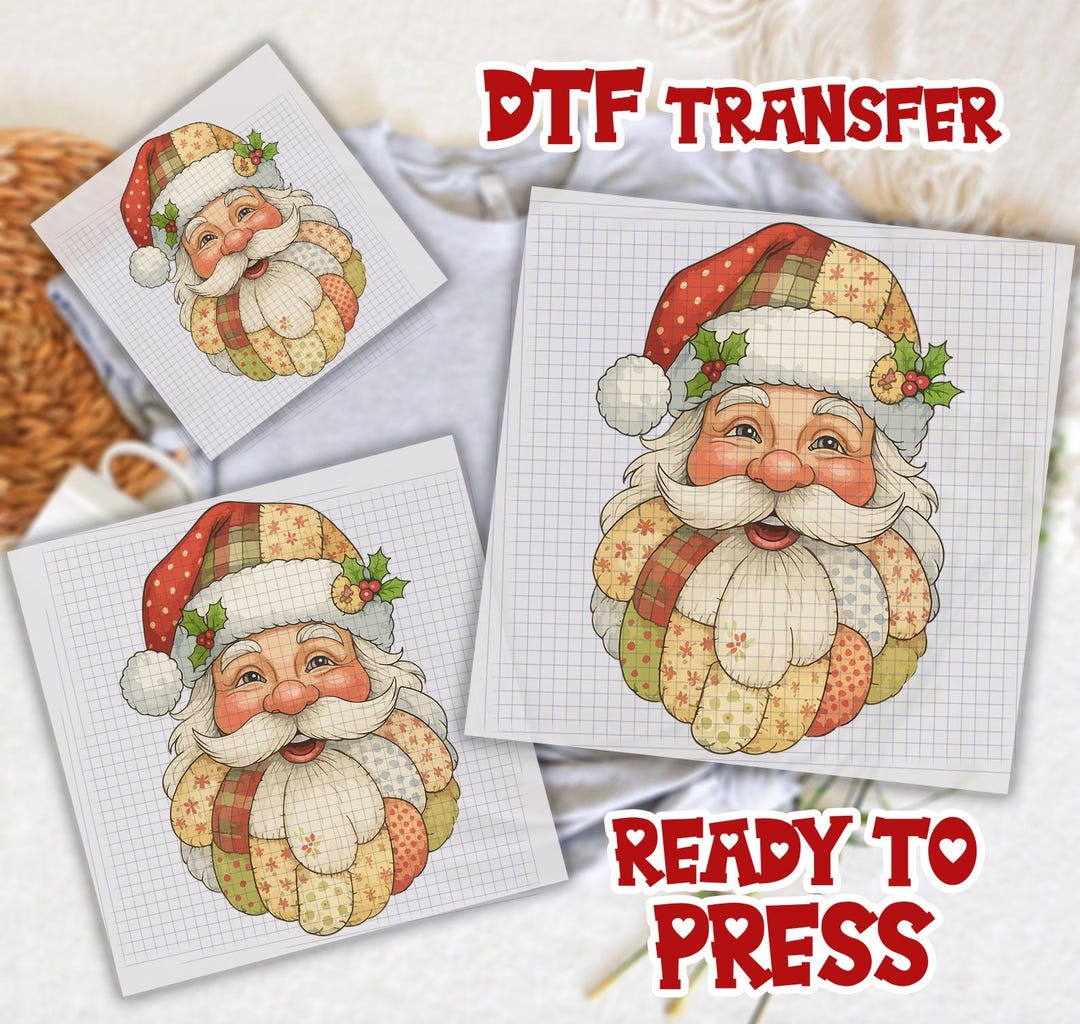 Santa Claus DTF Transfer, Christmas Santa Claus Dtf, Retro Santa Claus ...