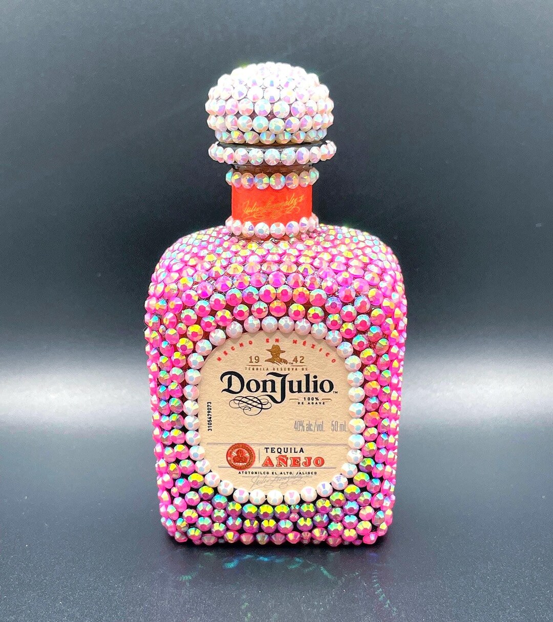 Custom Bedazzled Don Julio Añejo Bottle | Mini Rhinestone Liquor ...