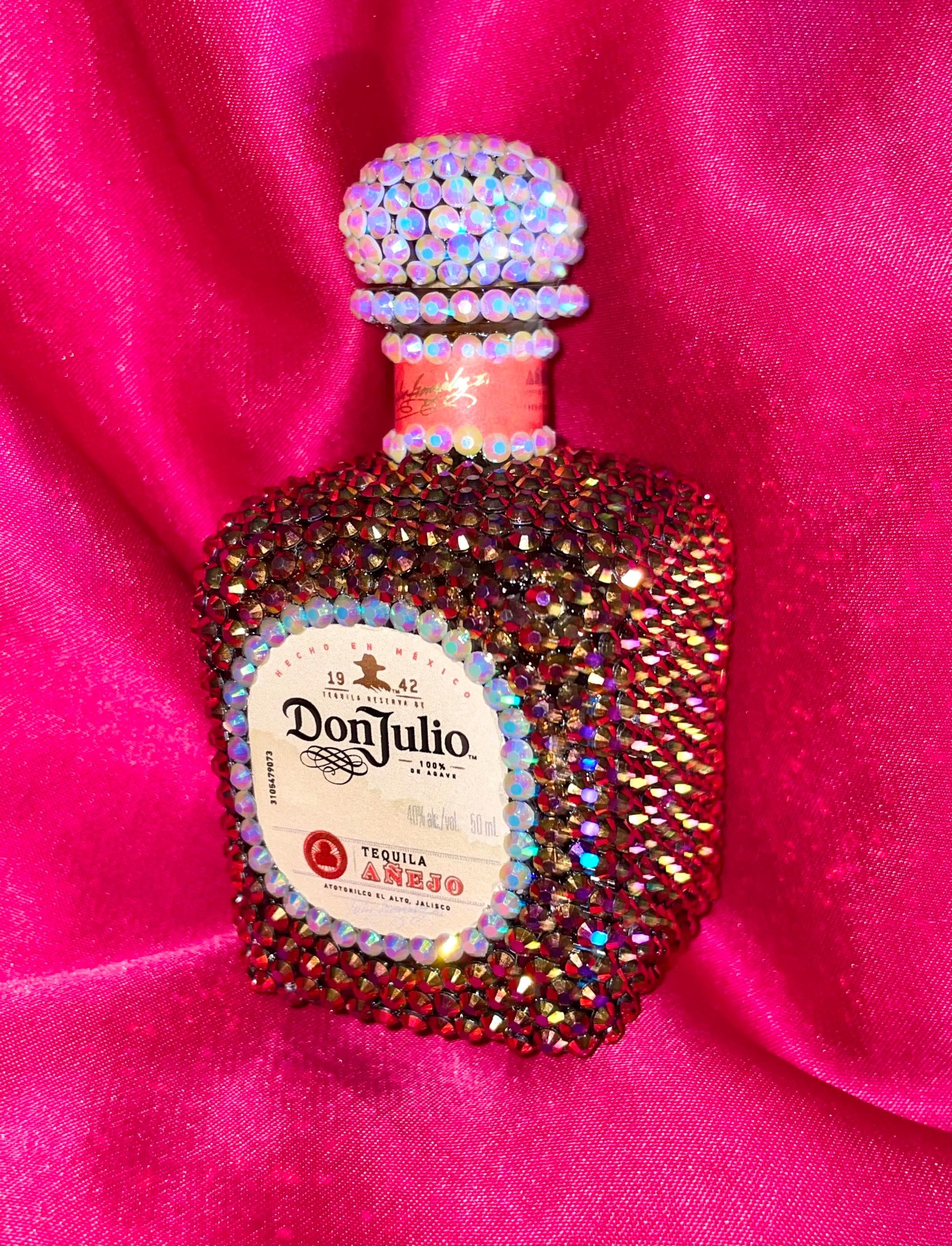 Custom Bedazzled Don Julio Añejo Bottle | Mini Rhinestone Liquor ...
