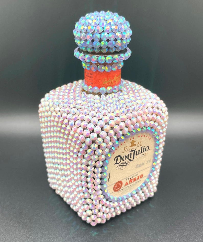 Custom Bedazzled Don Julio Añejo Bottle | Mini Rhinestone Liquor ...