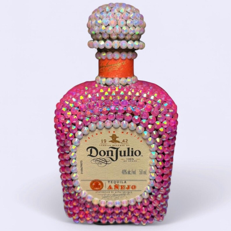 Custom Bedazzled Don Julio Añejo Bottle | Mini Rhinestone Liquor ...