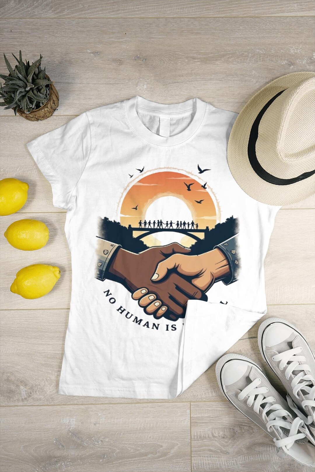 No Human is Illegal PNG: Unity & Freedom (digital Download) - Etsy